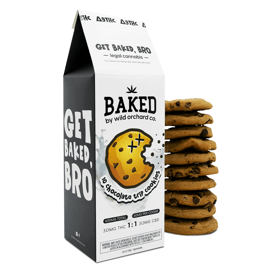 Baked Delta-9 Chocolate Trip Cookies – Wild Orchard Hemp
